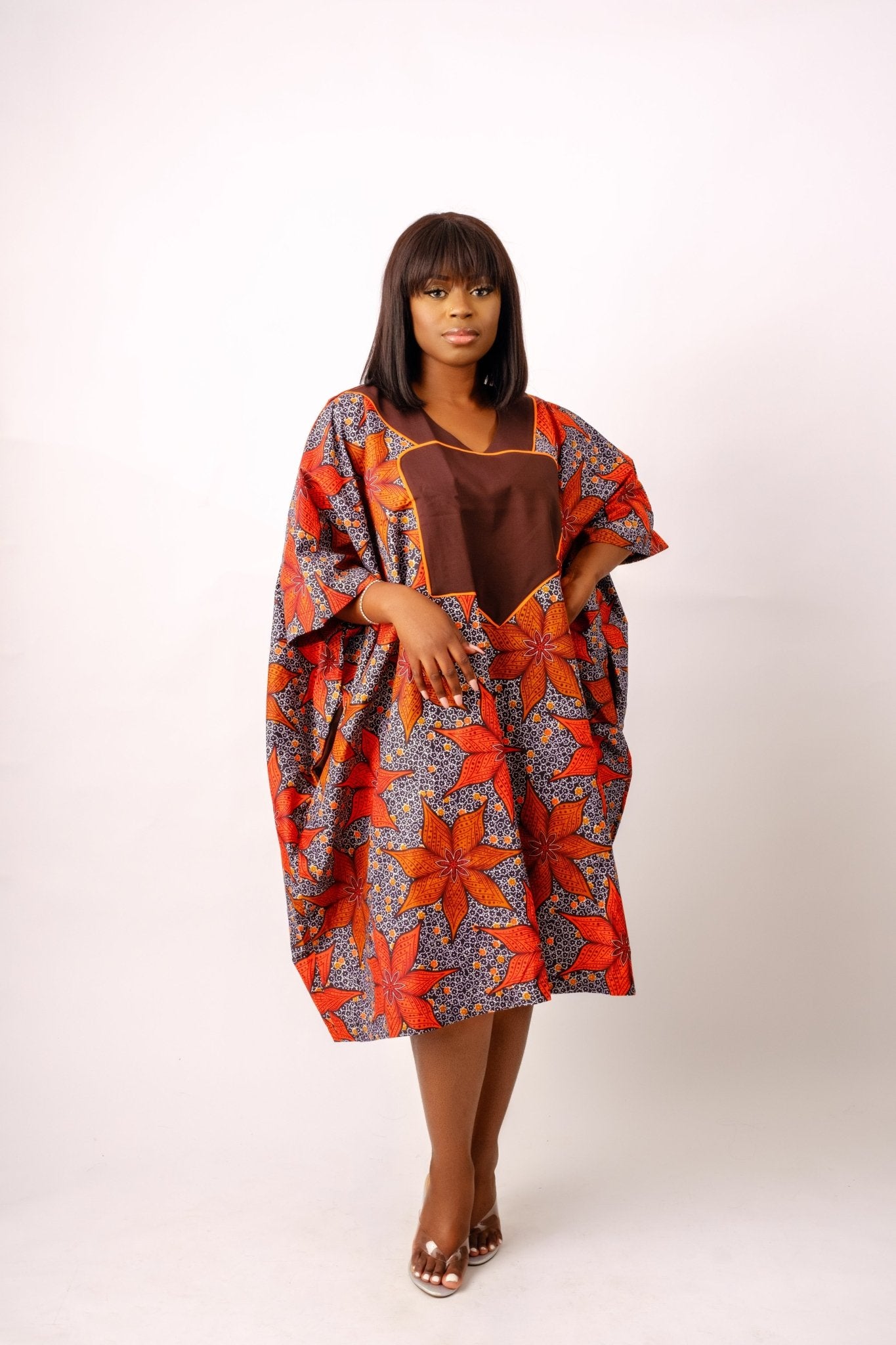 African Print Agbada Dress - Bamaya Dance Style Outfit – Zee Store